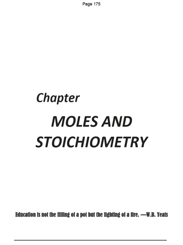 Moles and Stoichiometry Basics Guide | PDF | Molecules | Oxide