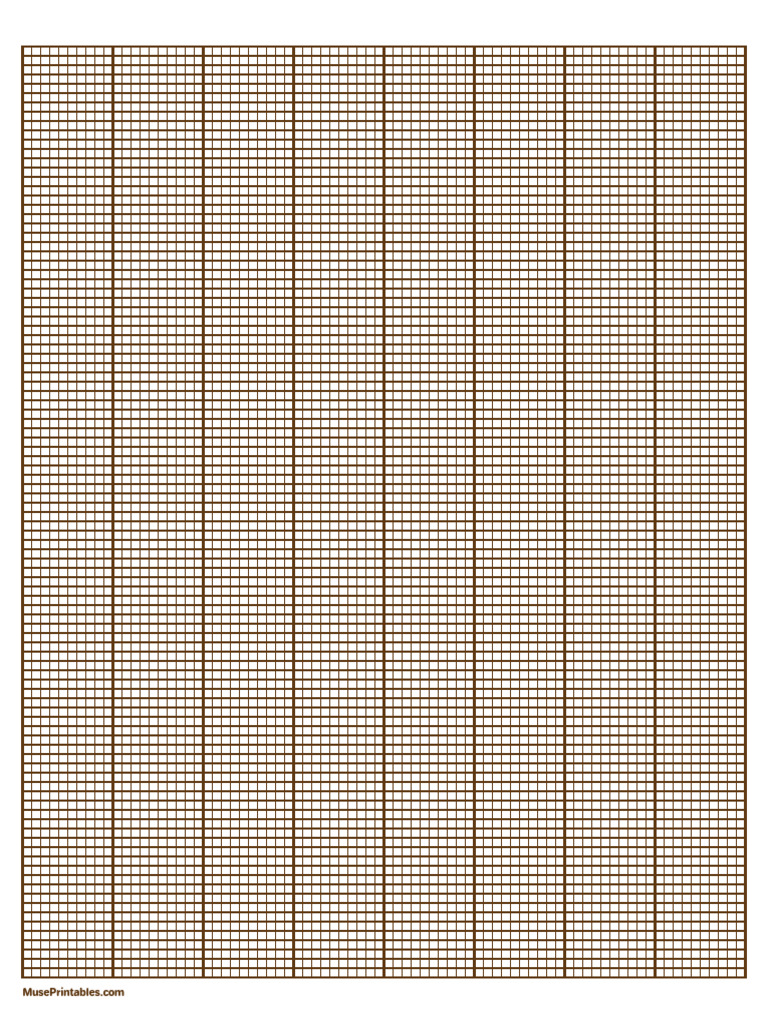10 Squares Per Inch Brown Graph Paper Letter Watermarked | PDF
