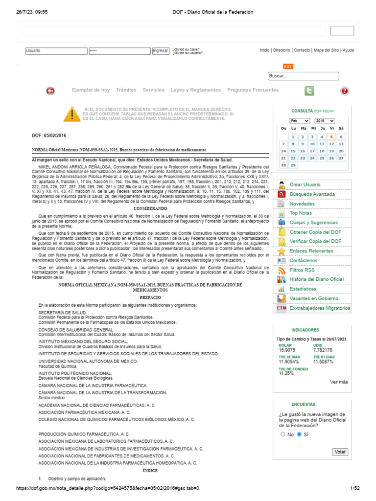 NOM-059-SSA1-Norma Oficial Mexicana | PDF | Farmacia | Medicamentos con ...