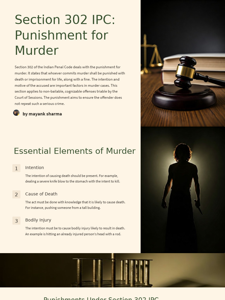 Section 302 IPC Punishment For Murder | PDF | Murder | Punishments