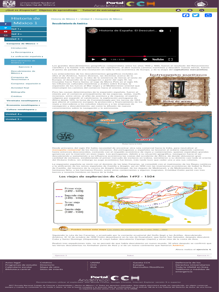 Descubrimiento de América Portal Académico Del CCH | PDF | Nueva españa | España