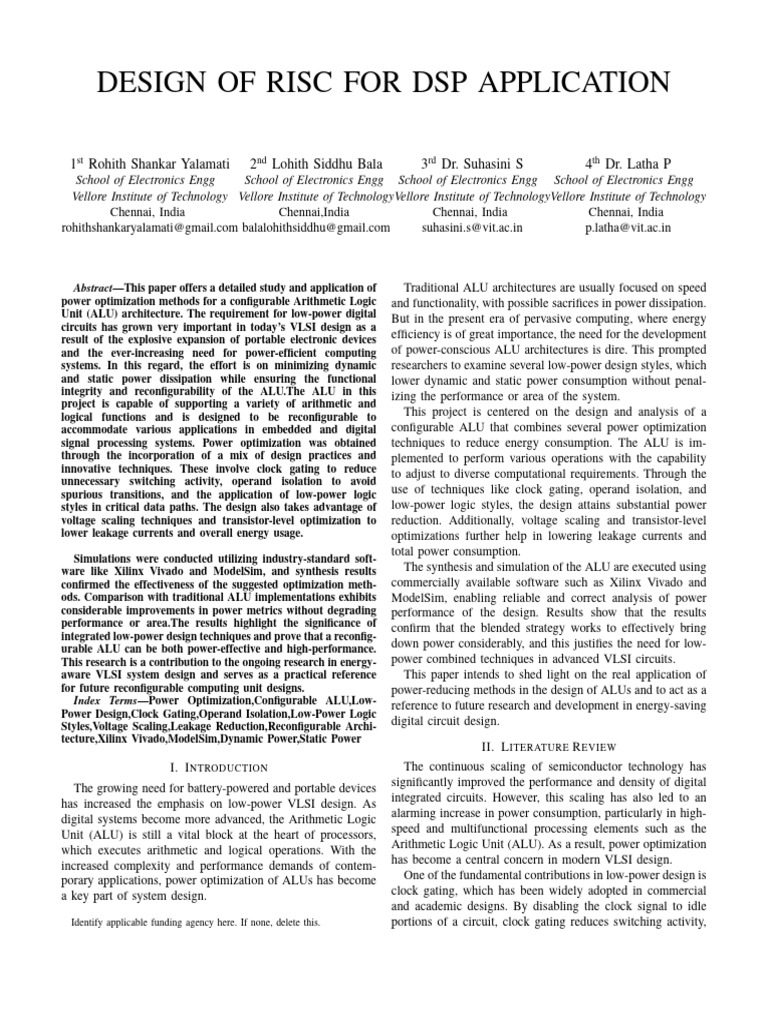IEEE Conference Template | PDF | Hardware Description Language | Logic Gate