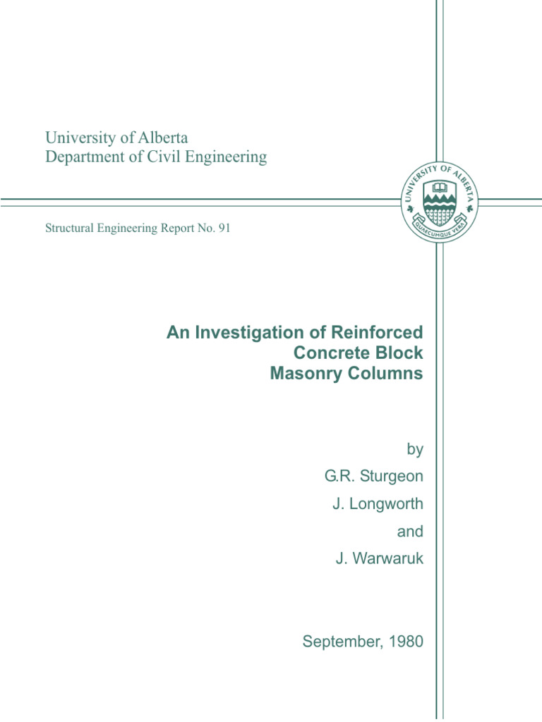 1980 - Sturgeon - An Investigation of Reinforced Concrete Block Masonry ...
