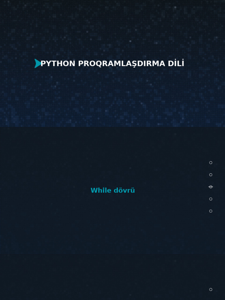 Python While d vr | PDF