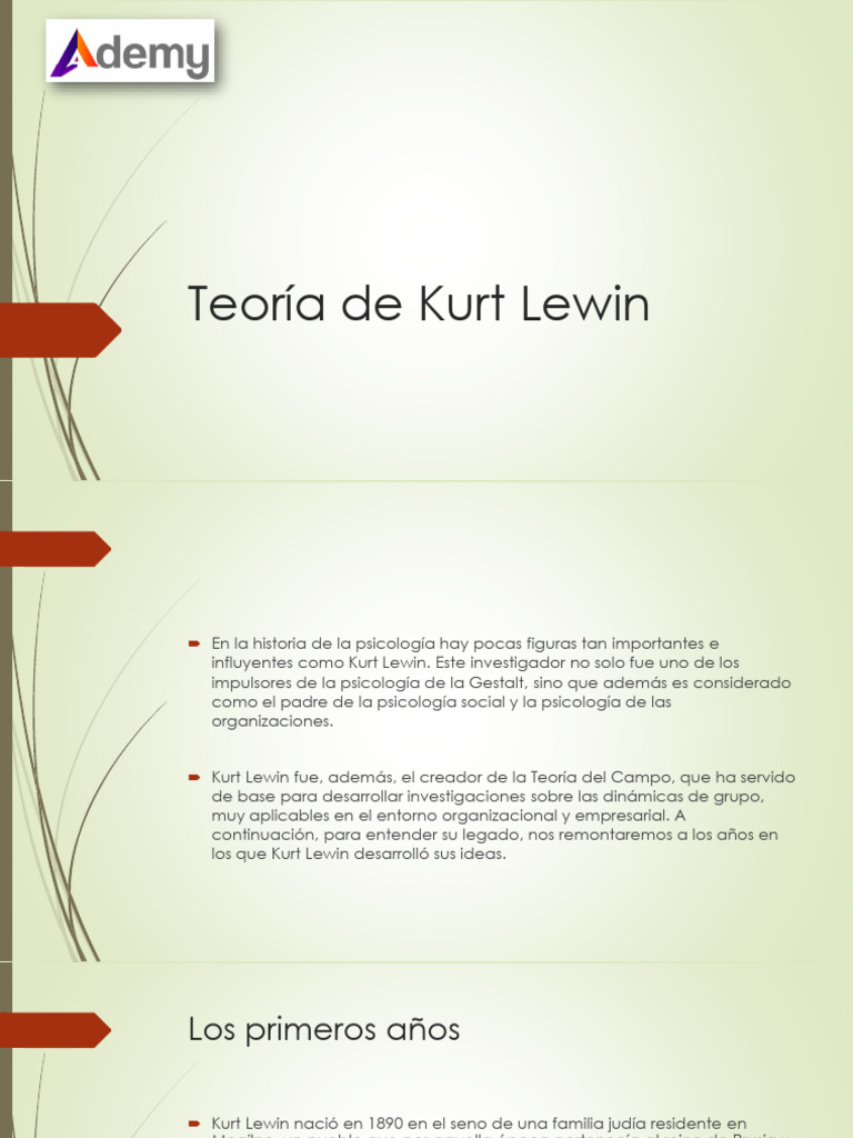 Teoría de Kurt Lewin y su legado | PDF | Sicología | Campo (física)