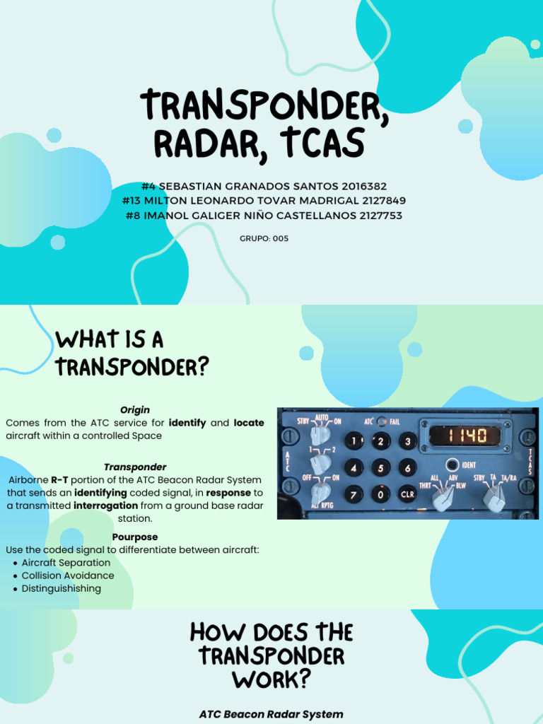 Understanding Transponders and TCAS | PDF | Radar | Transponder ...