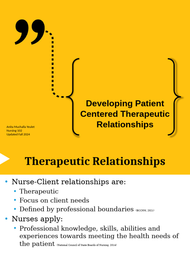 Developing Patient Centered Therapeutic Relationships | PDF ...