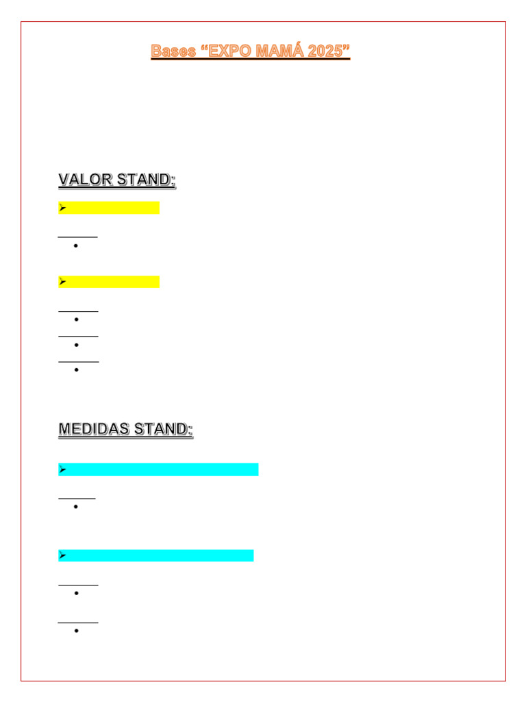 Bases EXPO MAMA 2025 | PDF