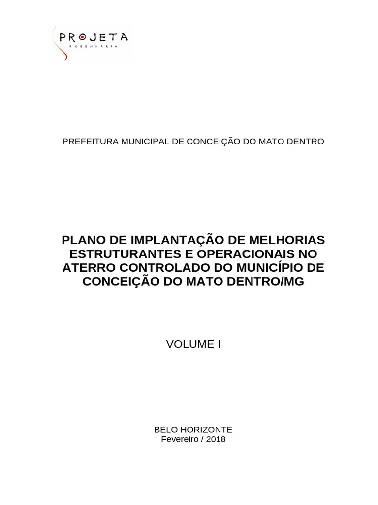 Volume I - Recuperacao Aterro Controlado REV 01 | PDF | Desperdício | Aterro