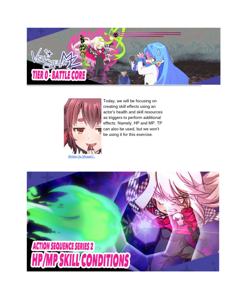Action Sequence Series 2 - HP - MP Skill Conditions | PDF