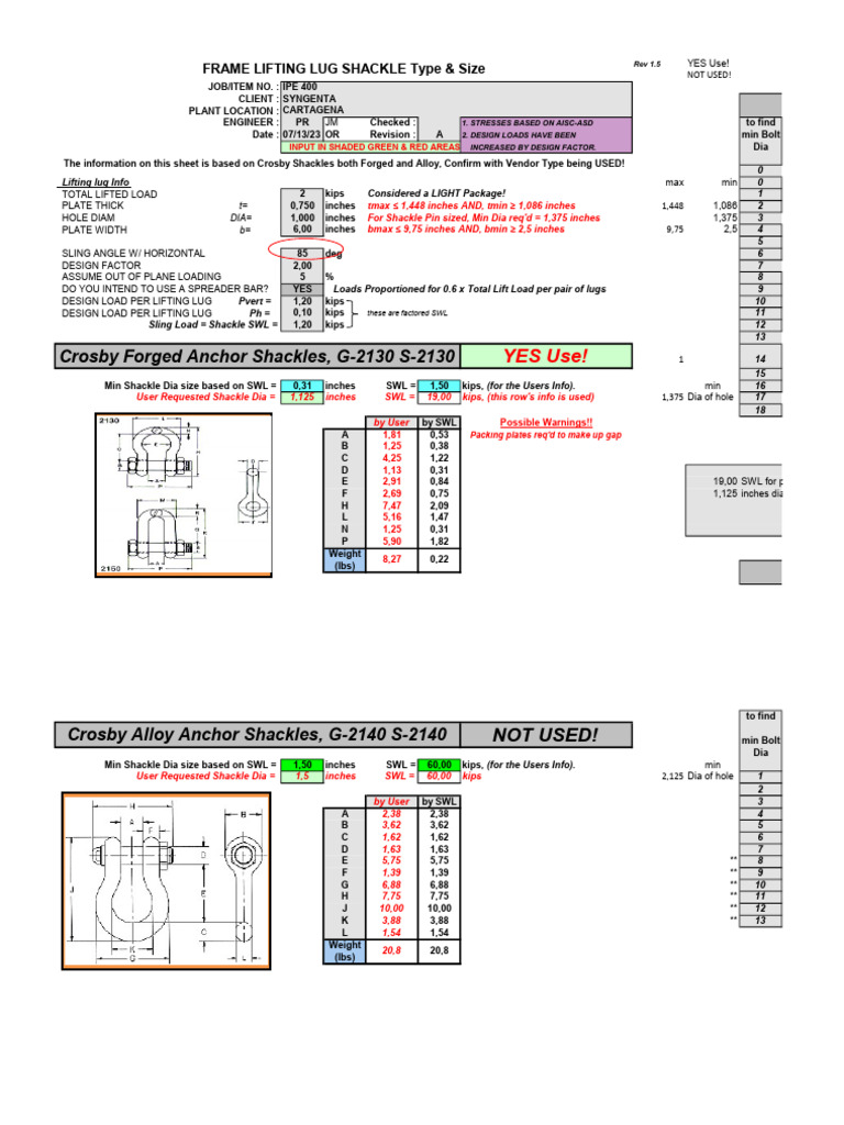 Shackle Lifting For Ipe 400 | PDF | Secondary Sector Of The Economy ...
