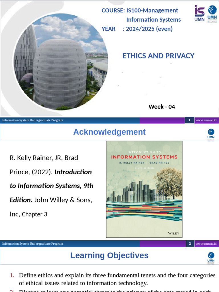 IS100-M04 EthicsPrivacy | PDF | Privacy