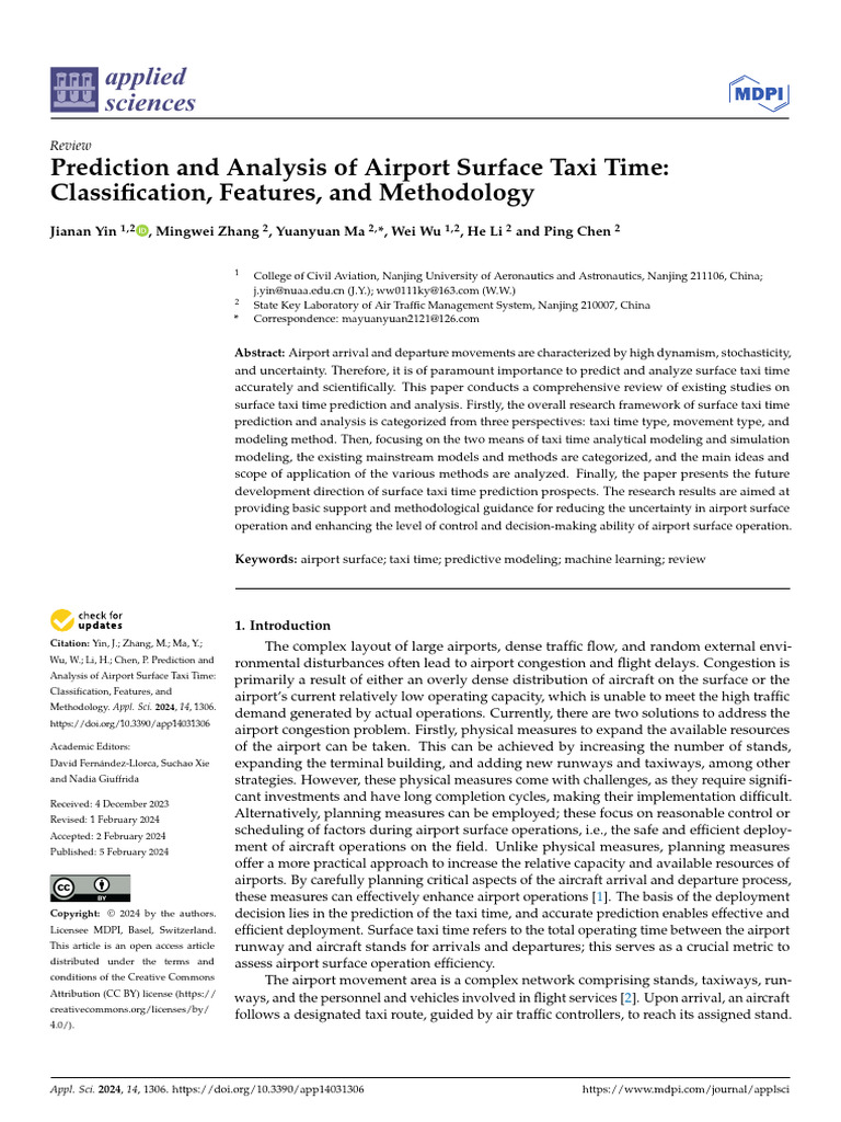 Prediction and Analysis of Airport Surface Taxi Ti | PDF | Regression Analysis | Airport