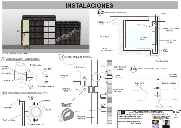 Lamina Detalle Constru | PDF | Ingeniería mecánica