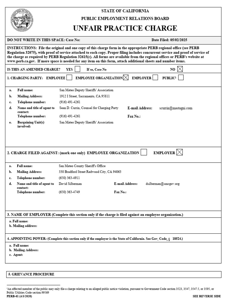 Unfair Labor Practices Court Filing | PDF | Mail | Unfair Labor Practice