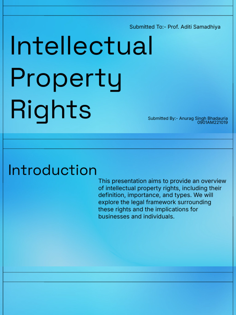 Intellectual Property Rights | PDF | Intellectual Property | Trademark
