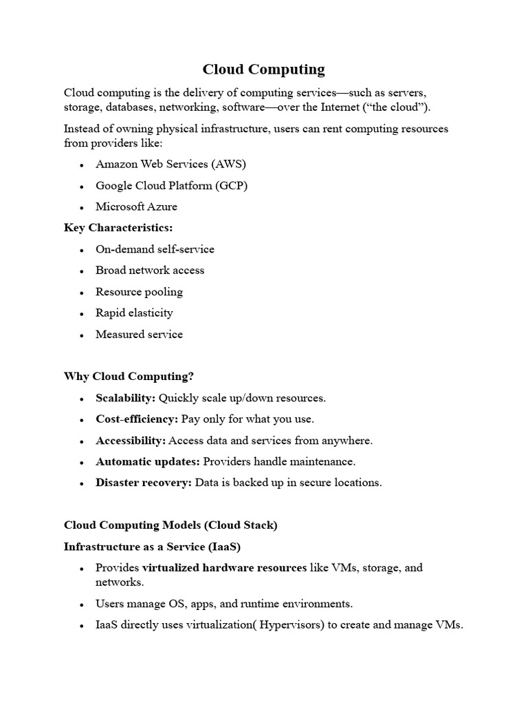 Cloude Computingg and Wirtualization | PDF | Cloud Computing | Software As A Service