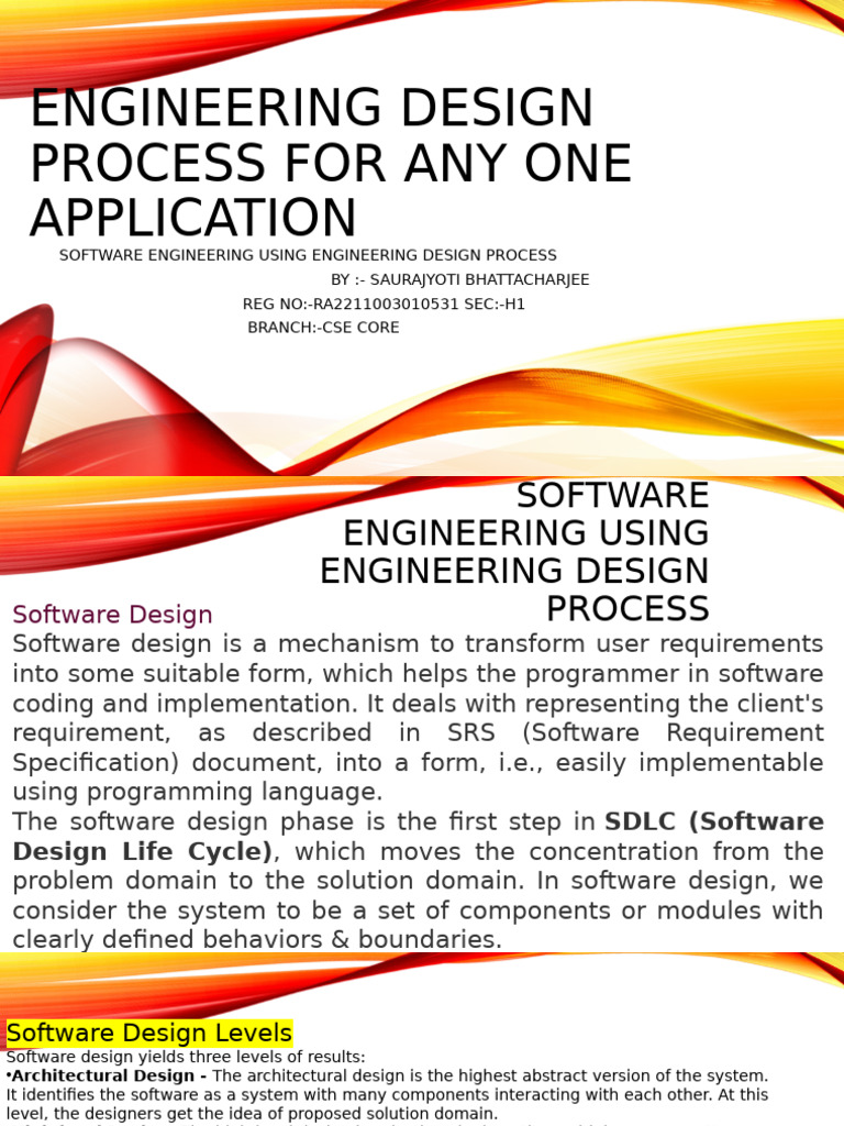 Engineering Design Process For Any One Application | PDF | Modular Programming | Systems Thinking
