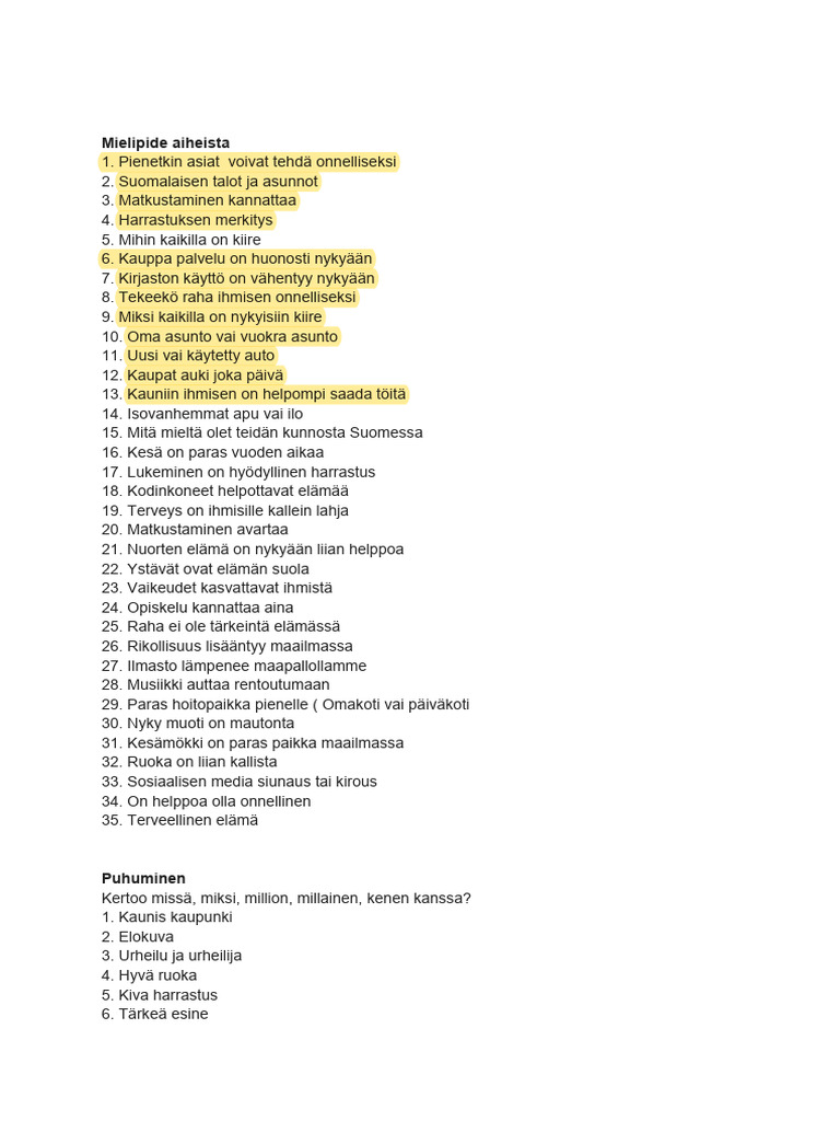 YKI-Testi-Illalla | PDF