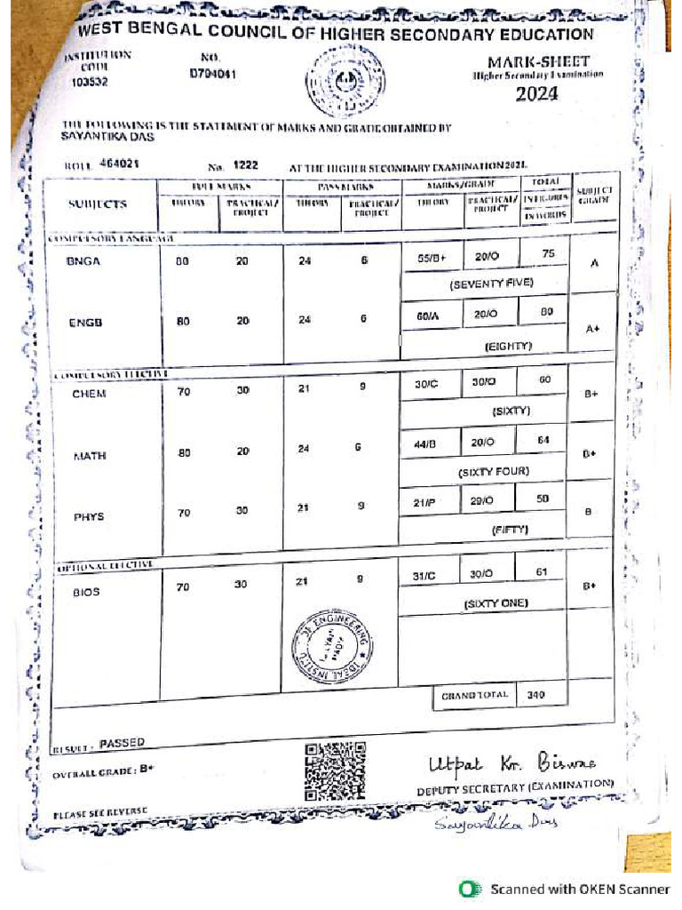 Marksheet Compressed | PDF