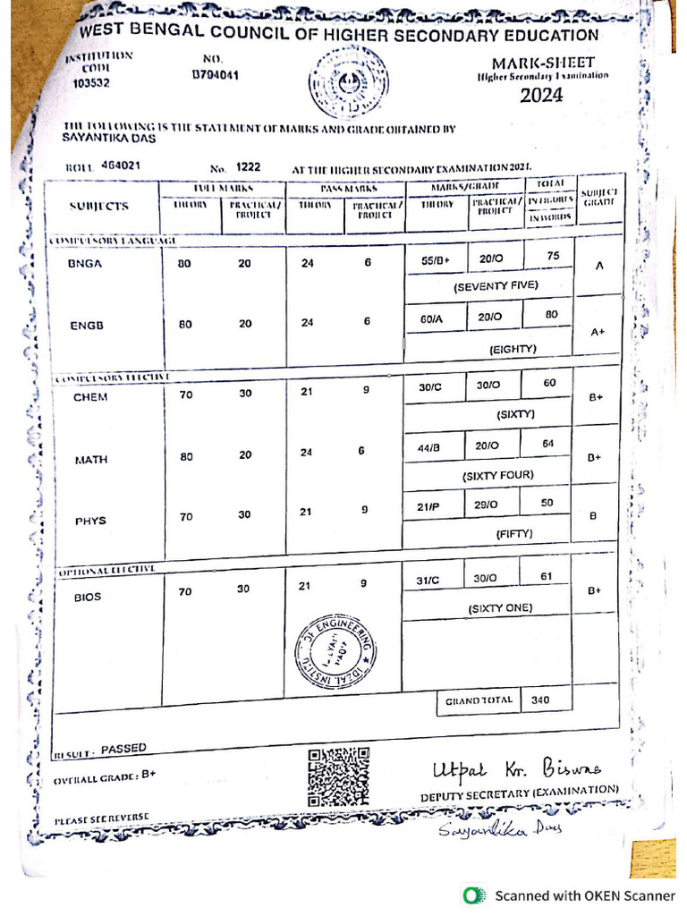 Mark Sheet | PDF