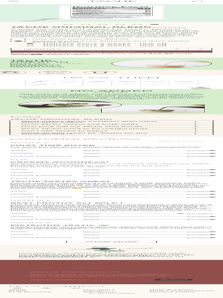 Táche Original Blend - TÁCHE | PDF | Milk | Drink