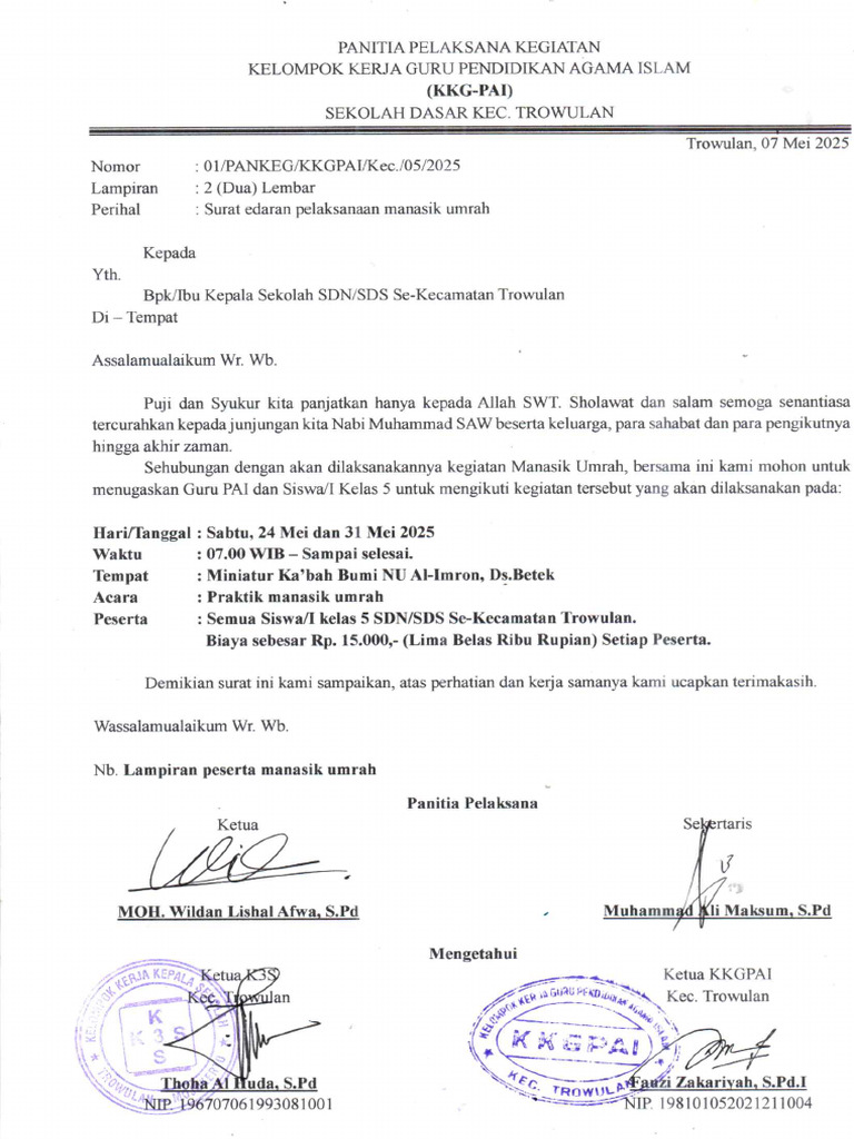 Surat Edaran Manasik Umrah | PDF