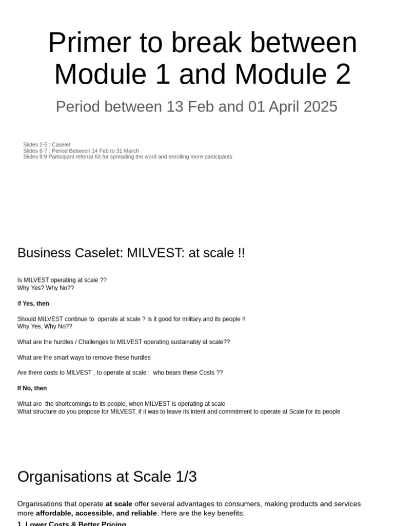 Primer to break between Module 1 and Module 2 | PDF | Corporate Social ...