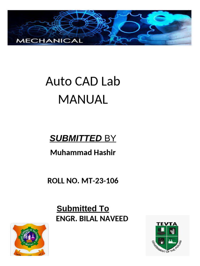 AutoCAD Lab Manual Overview | PDF | Ellipse | Circle