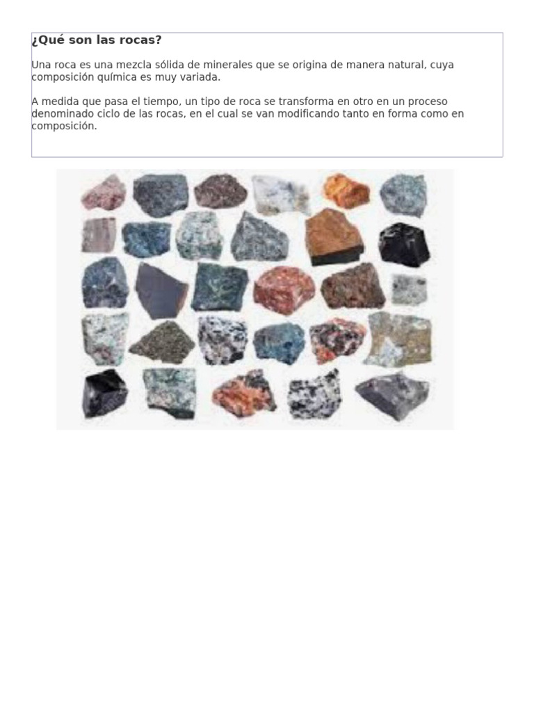 Ciclo de Las Rocas | PDF | Roca (geología) | Roca ígnea