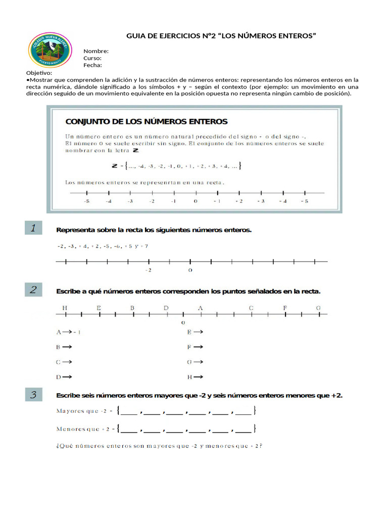 Guia de Ejercicios N°2 Enteros | PDF