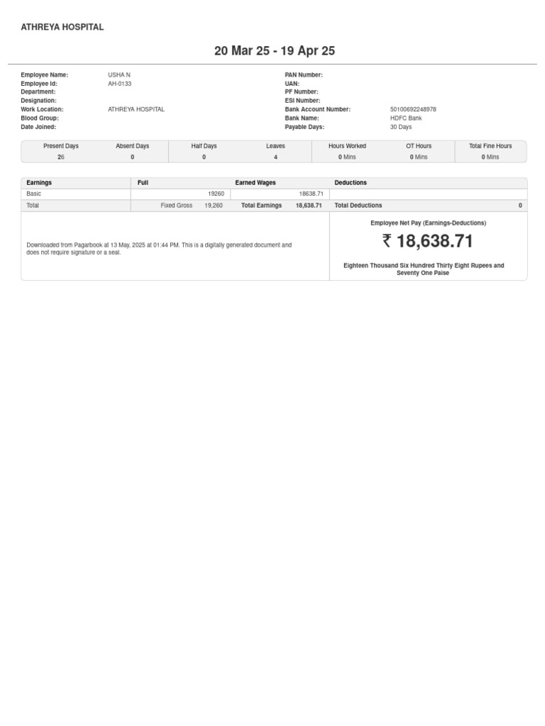 Employee Regular (1747124097) | PDF | Taxes | Payments