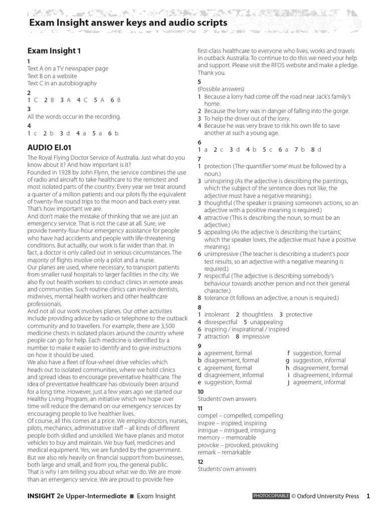 Insight2e UppInt Exam Insight Ak Scripts | PDF | Verb | Adverb