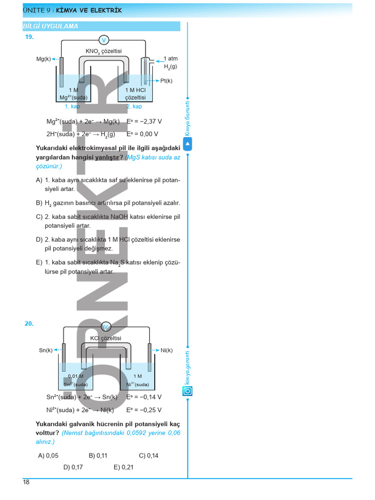 pil gerilimini etkileyen faktÃ¶rler - II | PDF