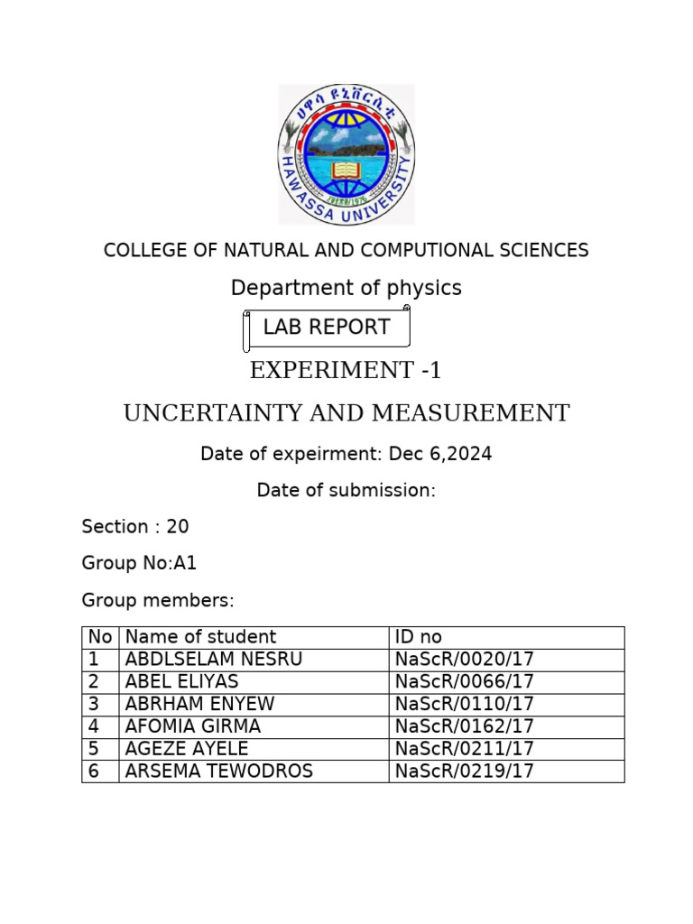 College of Natural and Computional Sciences | PDF