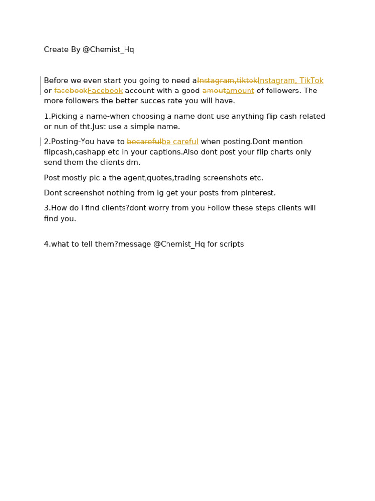 Flip Cash Social Media Strategy Guide | PDF