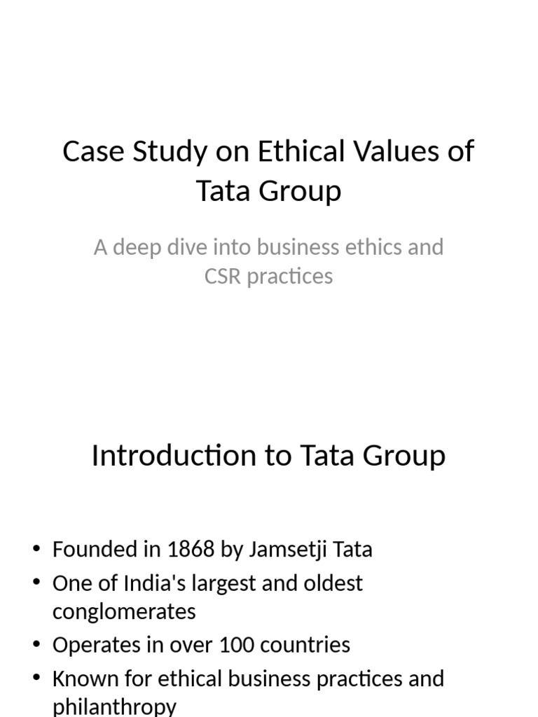 Tata_Group_Ethical_Values | PDF
