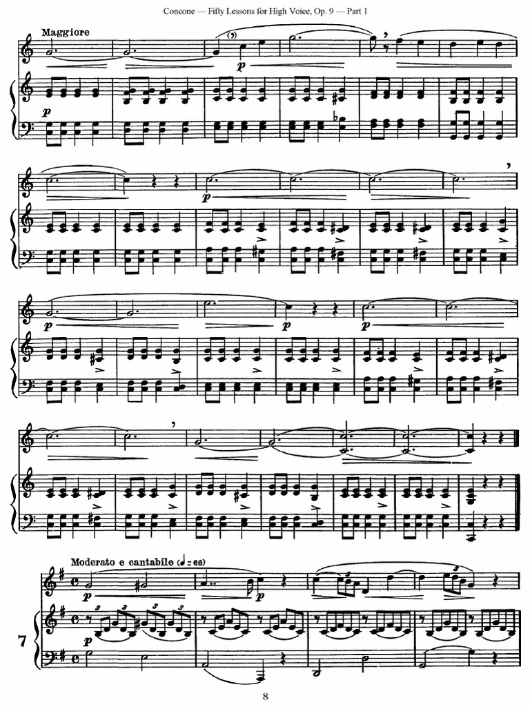 02 Concone 0p. 09 No. 07 | PDF