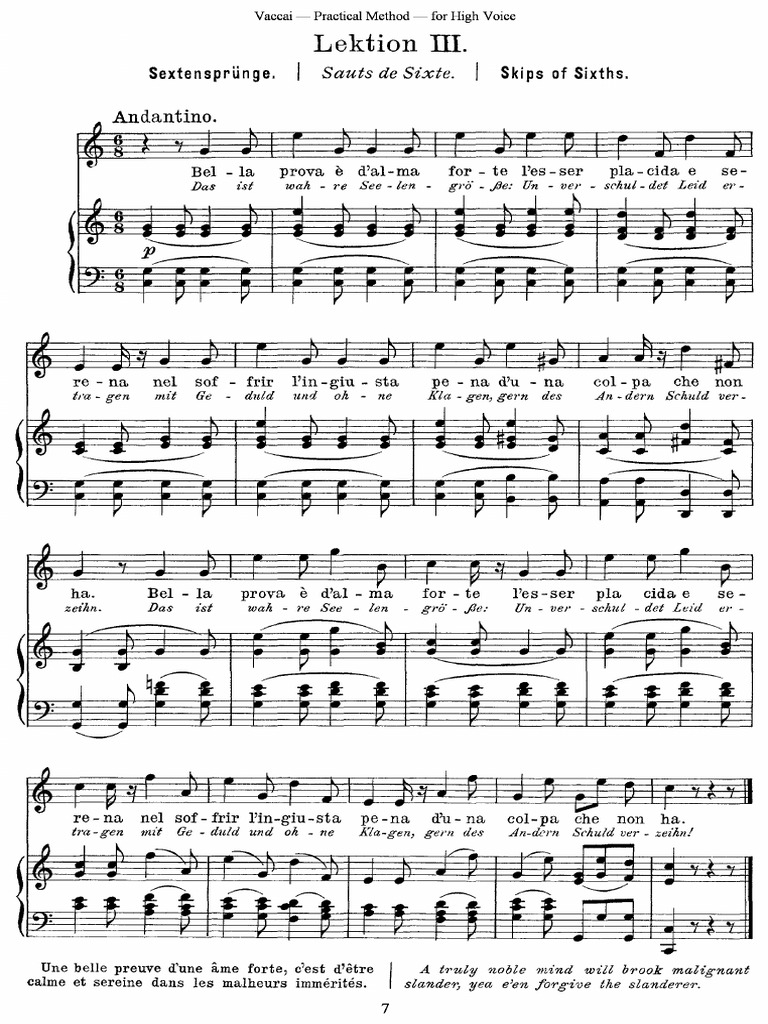 01 Vaccai Lesson III | PDF