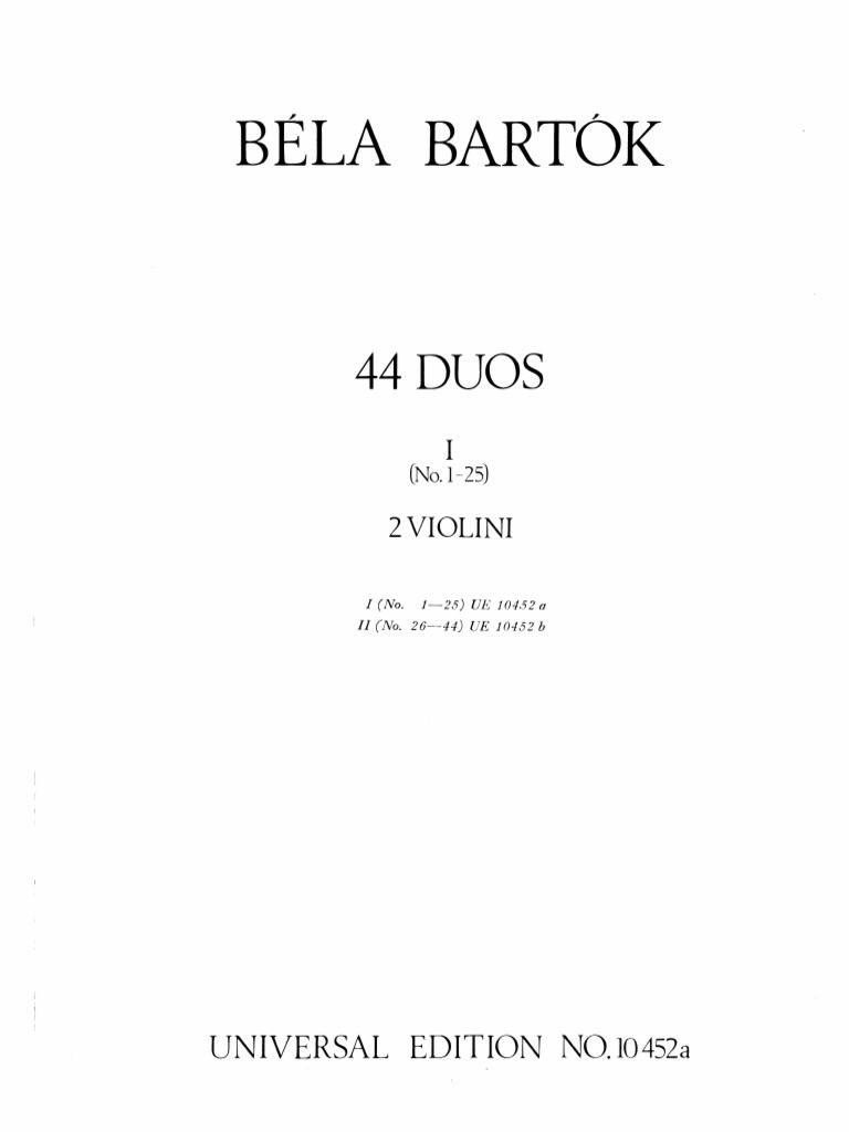 Dúos Bela Bartok | PDF