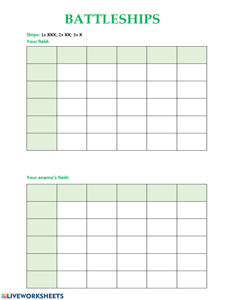 battleship template | PDF
