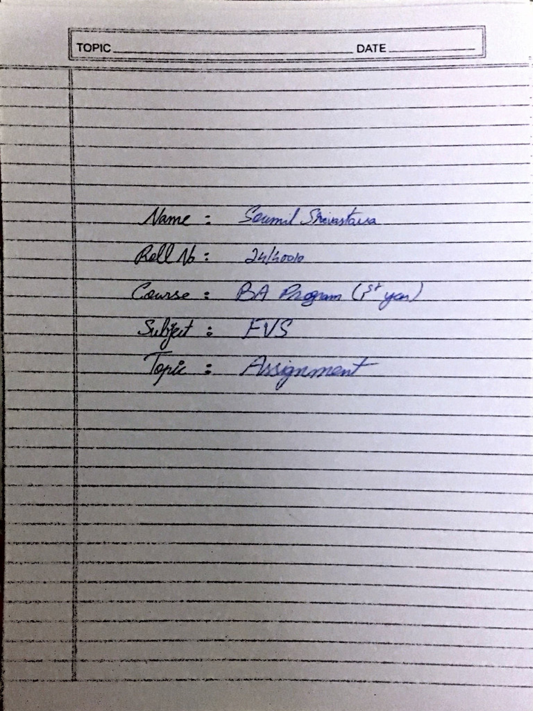 EVS Assignment-1 | PDF