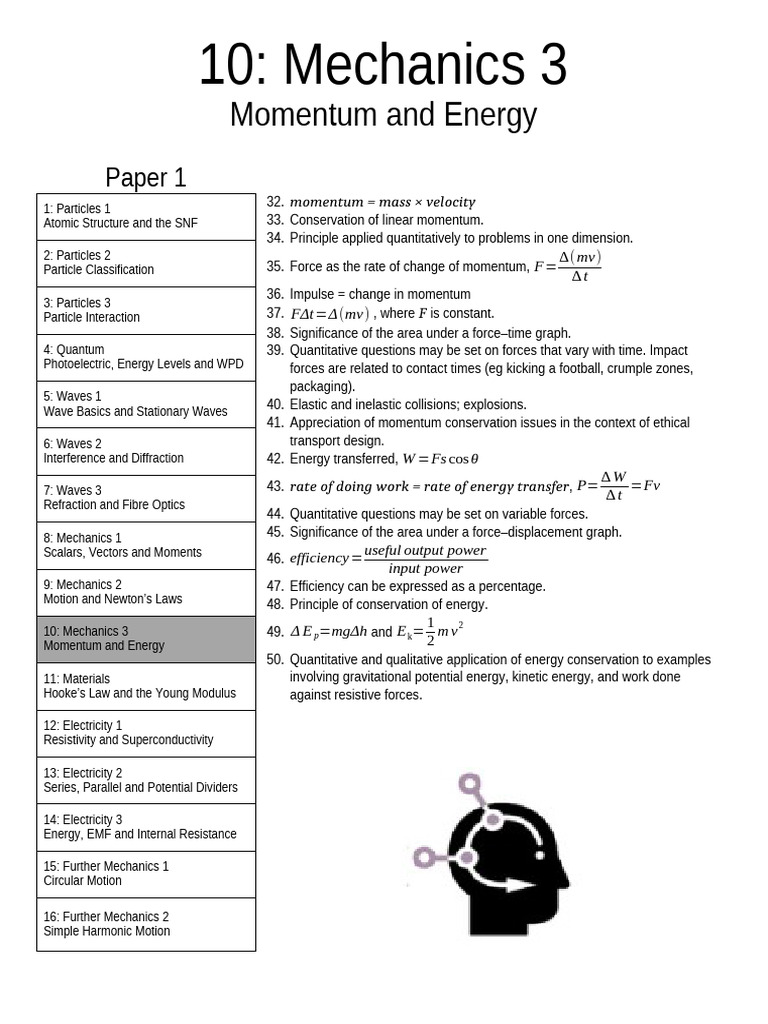 Mechanics 3 - Momentum and Energy | PDF | Momentum | Force