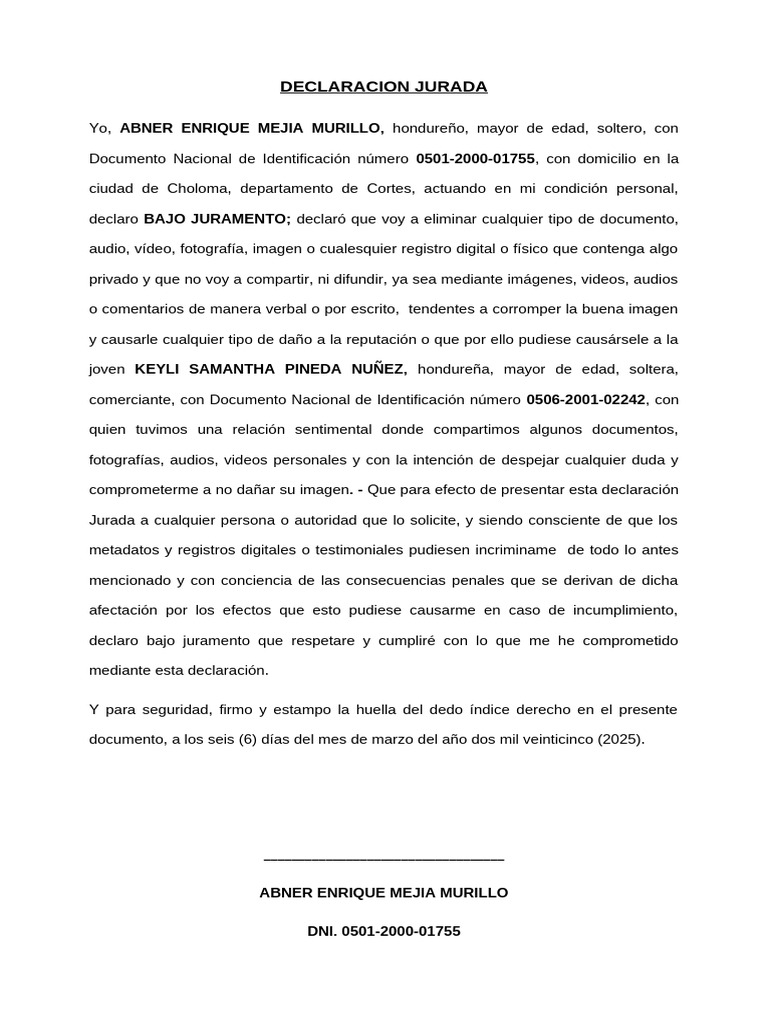 DECLARACION _ JURADA ABNER . (4) | PDF