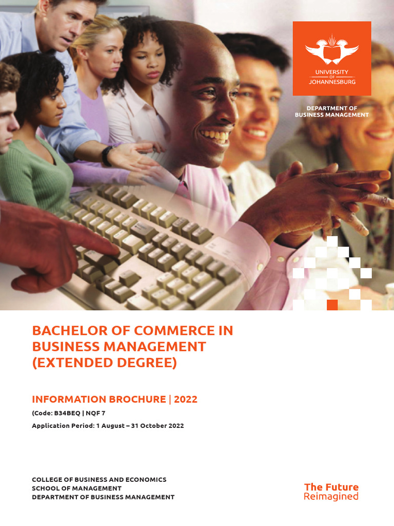 Bachelor of Commerce in Business Management Exrended Degree Brochure ...