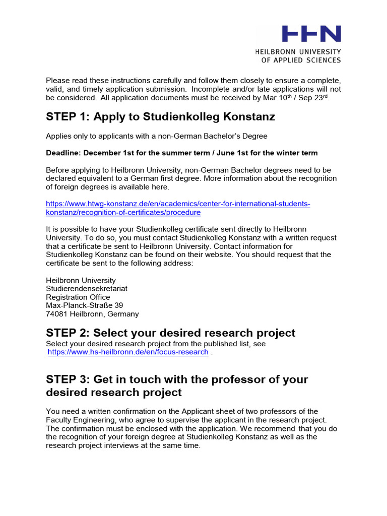 Application Process Research Vers 6 | PDF | Academic Degree | Educational Stages