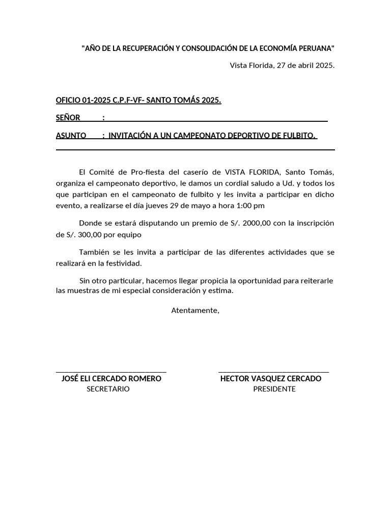 OFICIO DEPORTE VF 2025 | PDF