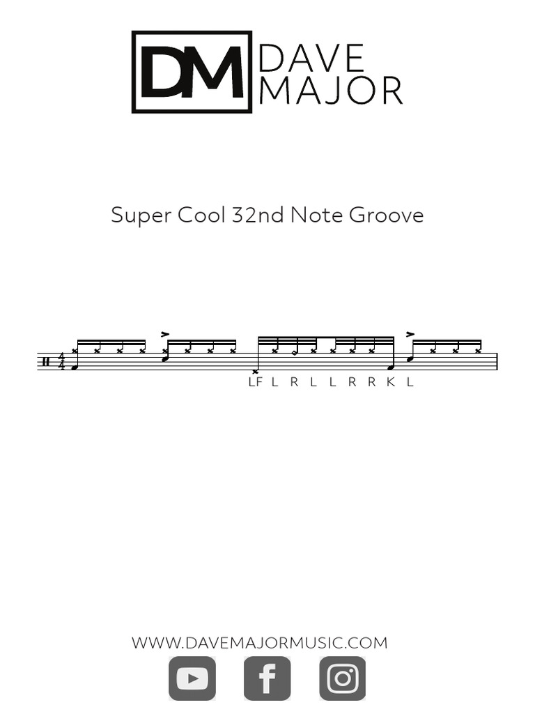 Super Cool 32nd Note Groove - Dave Major | PDF