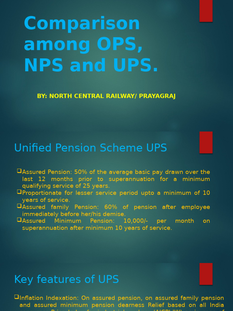 OPS, NPS, and UPS Comparison Guide | PDF | Pension | Employee Benefits