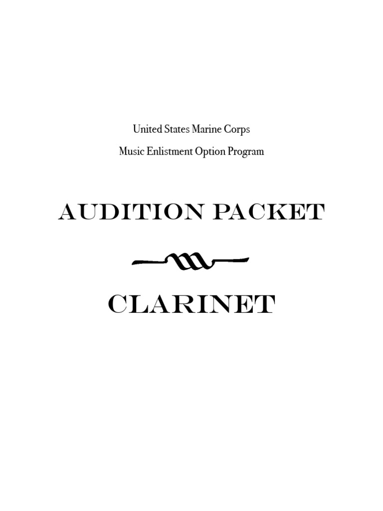 MTA Clarinet Audition Packet | PDF